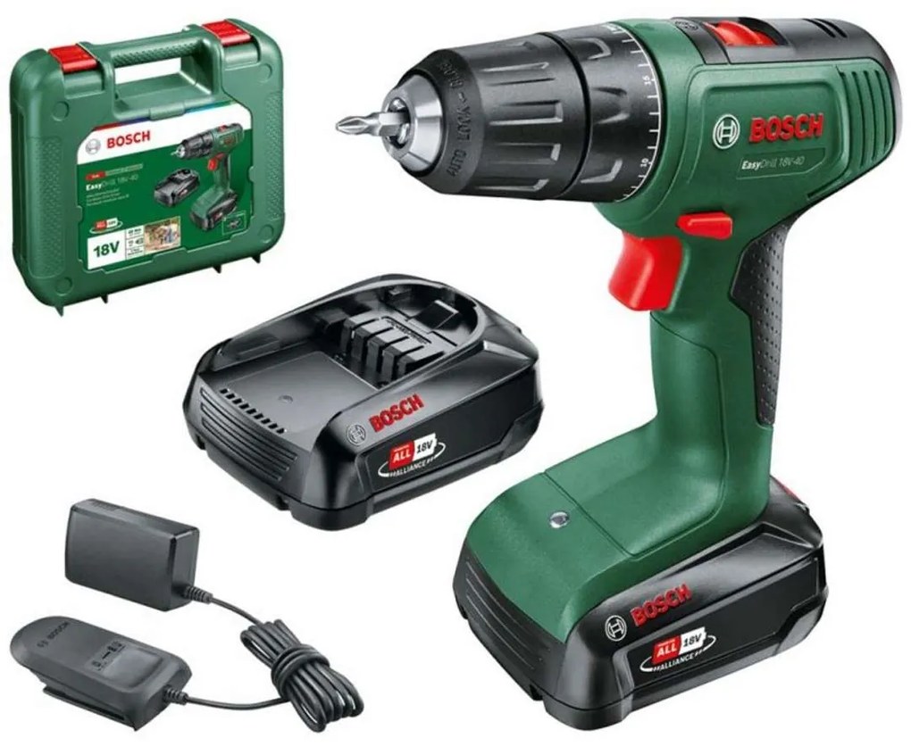 Bosch Nářadí - 18V AKU vrtací šroubovák, 2x aku 2,0 Ah Li-Ion, nabíječka 06039D8005