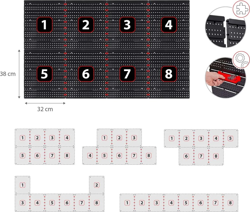 Dílenská deska na nářadí 128 x 76 cm Humberg HM-580