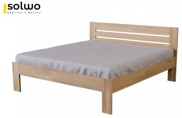 Masivní postel AMANDA - Solwo Design Dřevo a odstín oleje: DUB Cink - Olej odstín DO206, Rozměr spací plochy: 180x200