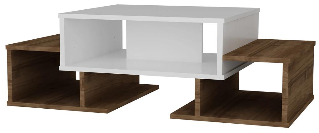 Konferenční stolek Serafin (Bílá + Ořech). 1071814