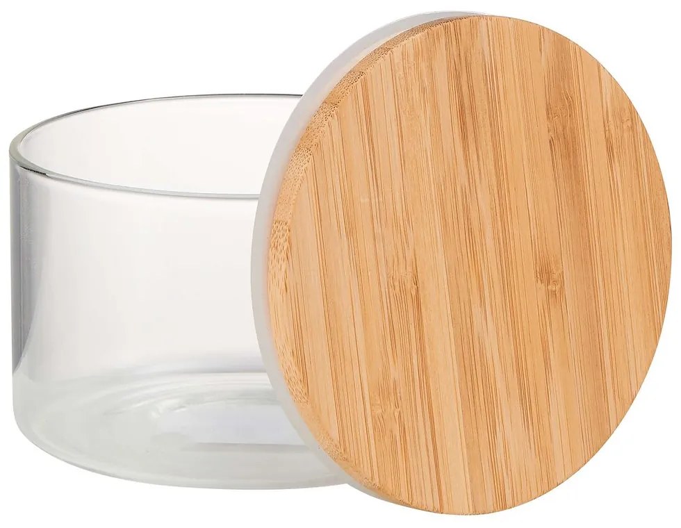 WOODLOCK Skleněná dóza 550 ml - čirá/přírodní