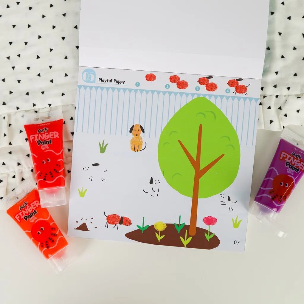 Tookyland Malování prstovými barvami Level 1 Svět 30 listů