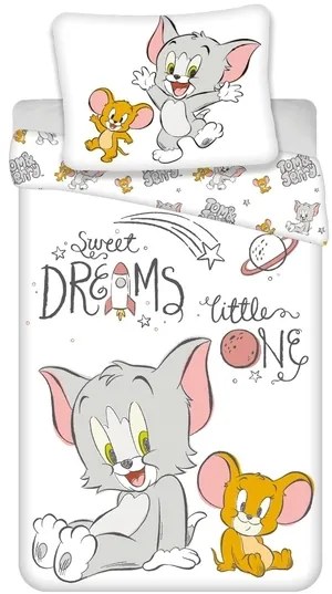 Jerry fabrics Disney povlečení do postýlky Tom &amp; Jerry 050 baby 100x135 + 40x60 cm