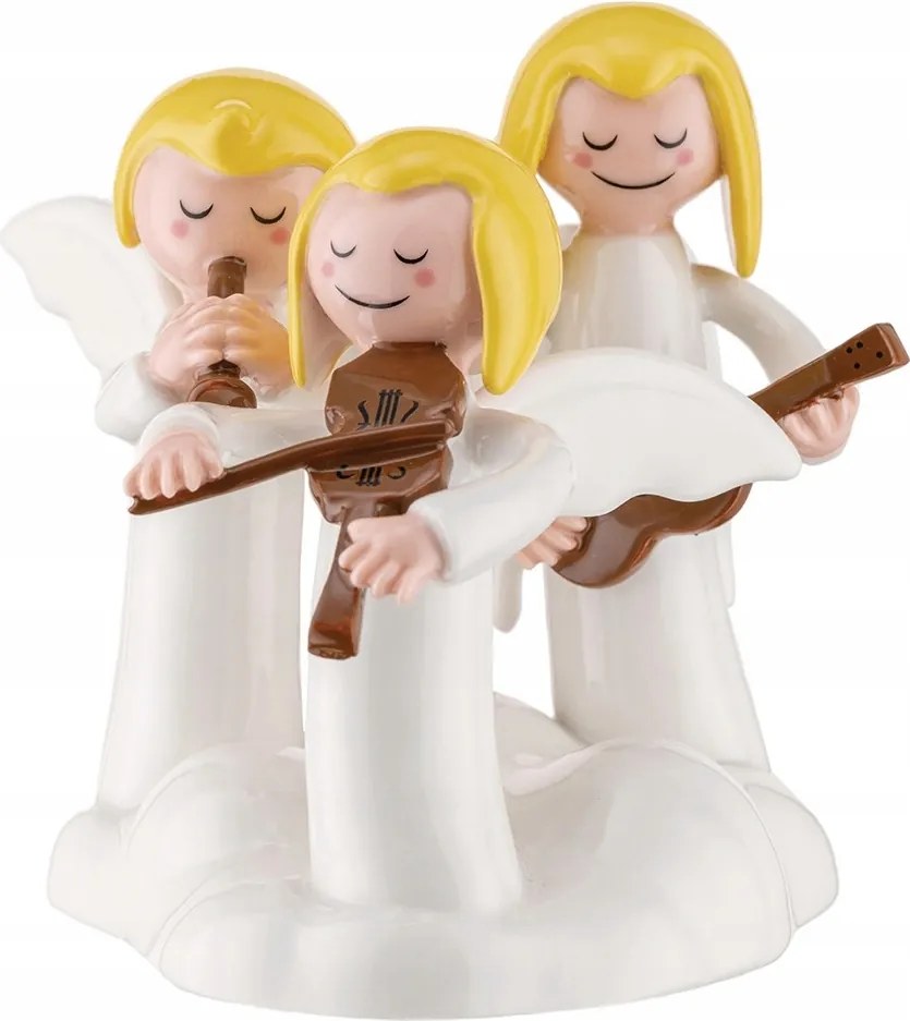 Alessi Happy Eternity Baby Porcelánová vánoční figurka Hrající andílci
