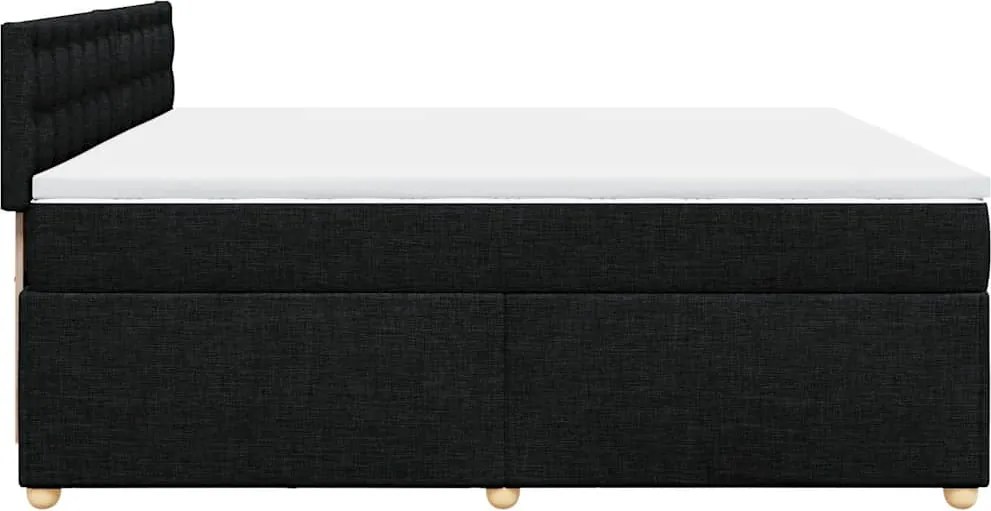 Box spring postel s matrací černá 200x200 cm textil 3289103