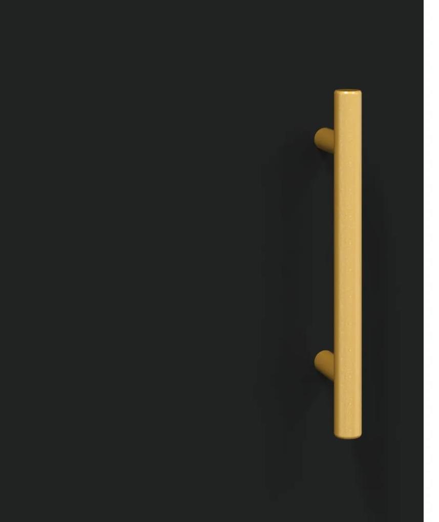 Příborník černý 69,5 x 34 x 90 cm kompozitní dřevo - Default Title
