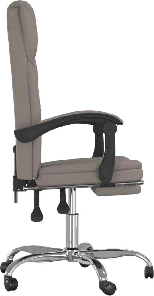 vidaXL Polohovací kancelářská židle textil [349693] Barva: Hnědá