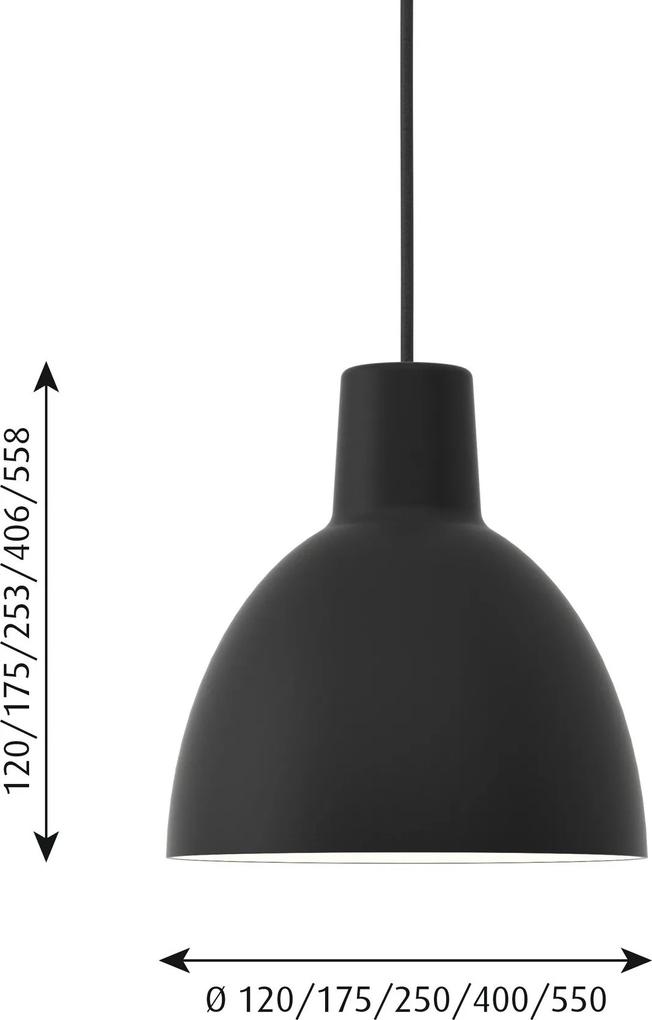 Závěsná lampa Toldbod 25 cm černá