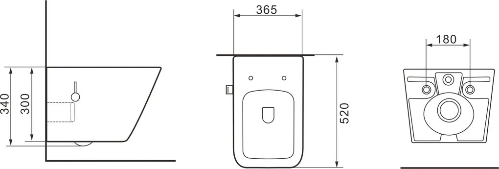 Erga Mery, závěsná WC mísa s funkcí bidetu, Rimless + toaletní sedátko, bílá lesklá, ERG-V03-MERY-RIM-BID-WH