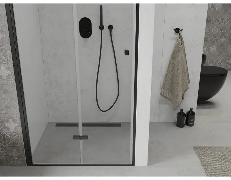 Mexen Lima skládací sprchové dveře 70 cm, Průhledné, Černá - 856-070-000-70-00