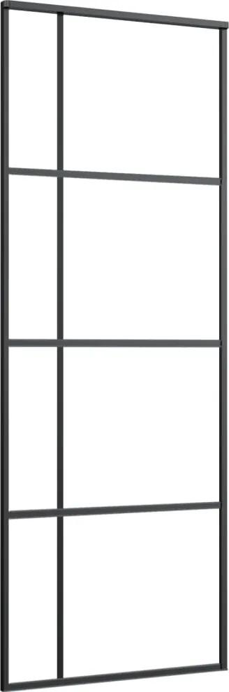 vidaXL Posuvné dveře 76 x 205 cm mléčné ESG sklo a hliník [151679] Barva: Bílá