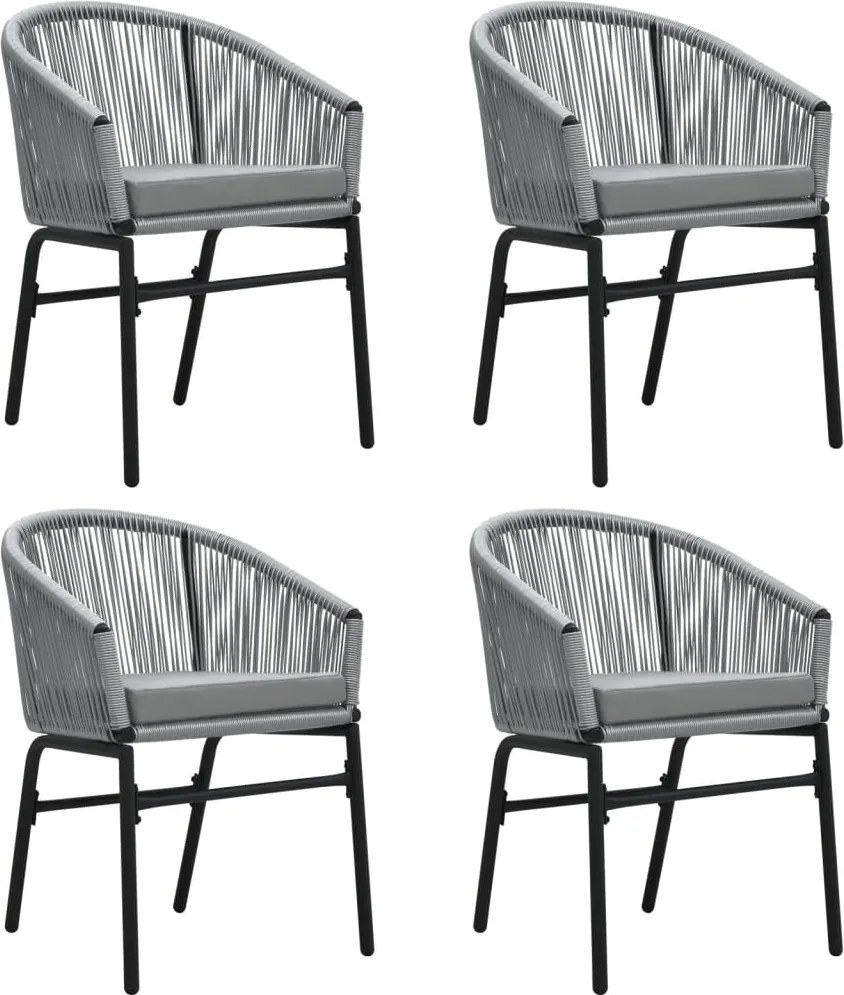 5dílný zahradní jídelní set šedý 3099252