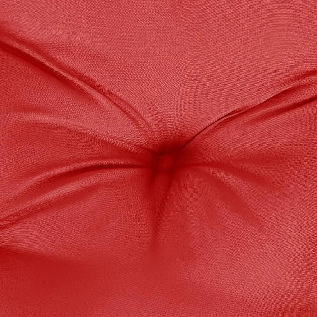 vidaXL Poduška na pohovku z palet 80 x 40 x 12 cm [314468] Barva: Červená