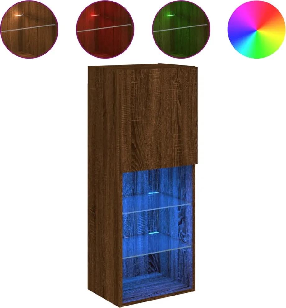 vidaXL TV skříňka s LED osvětlením 40,5 x 30 x 102 cm [837063] Barva: dub sonoma
