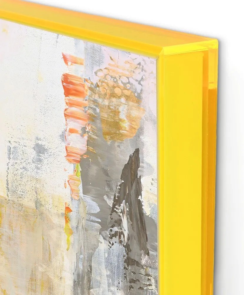 Tištěné/s ručně malovanými prvky obrazy v sadě 2 ks s rámem/na plátně 41,5x41,5 cm New Age Yellow – Malerifabrikken