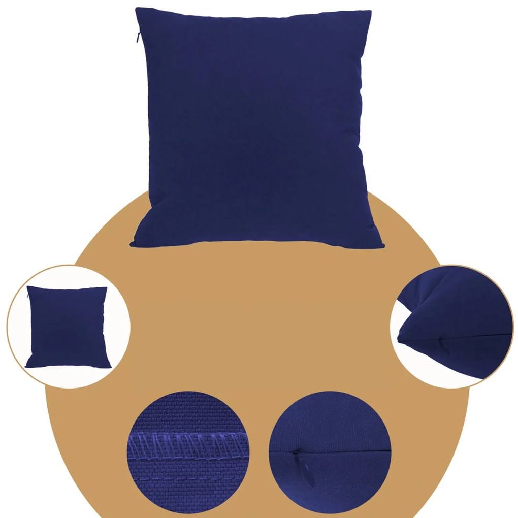 Dekorační povlak na polštář 40x40 Panoroma 355 navy blue 220g/m2 Darymex
