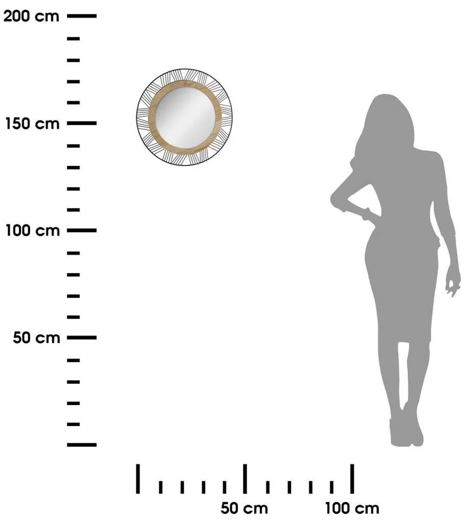 Zrcadlo Joe, hnědé/černé
