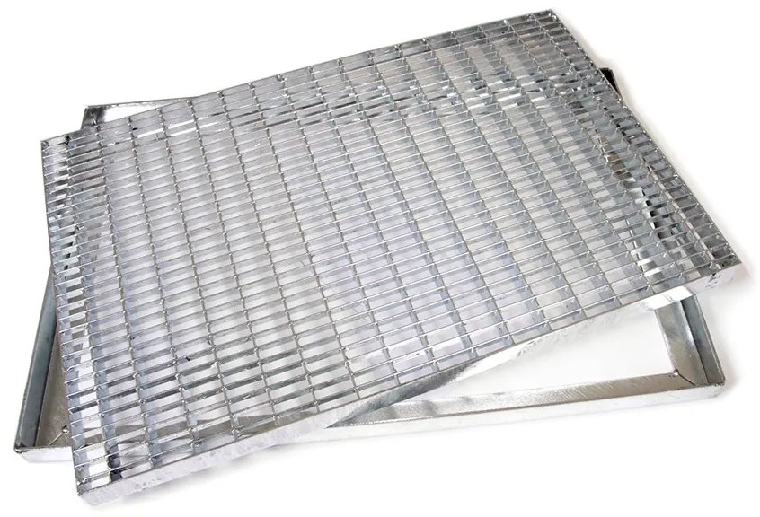 Kovová rohož Grid 50 x 100 x 3,3 cm, stříbrná