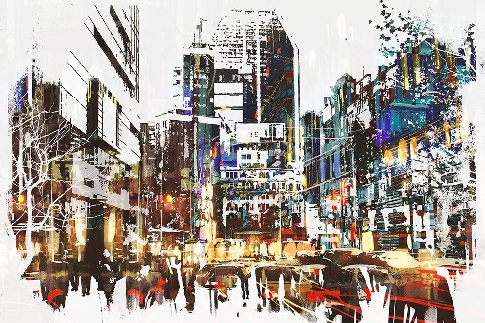 Samolepící tapeta abstraktní panorama města - 225x270