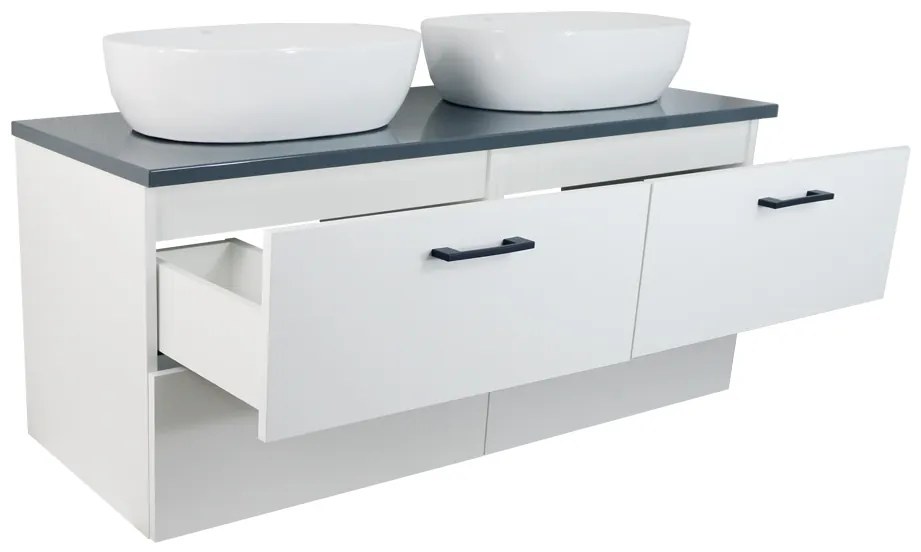 Comodo Koupelnová skříňka pod deskové umyvadlo Agria NEW W 120-HD - bílá/antracit