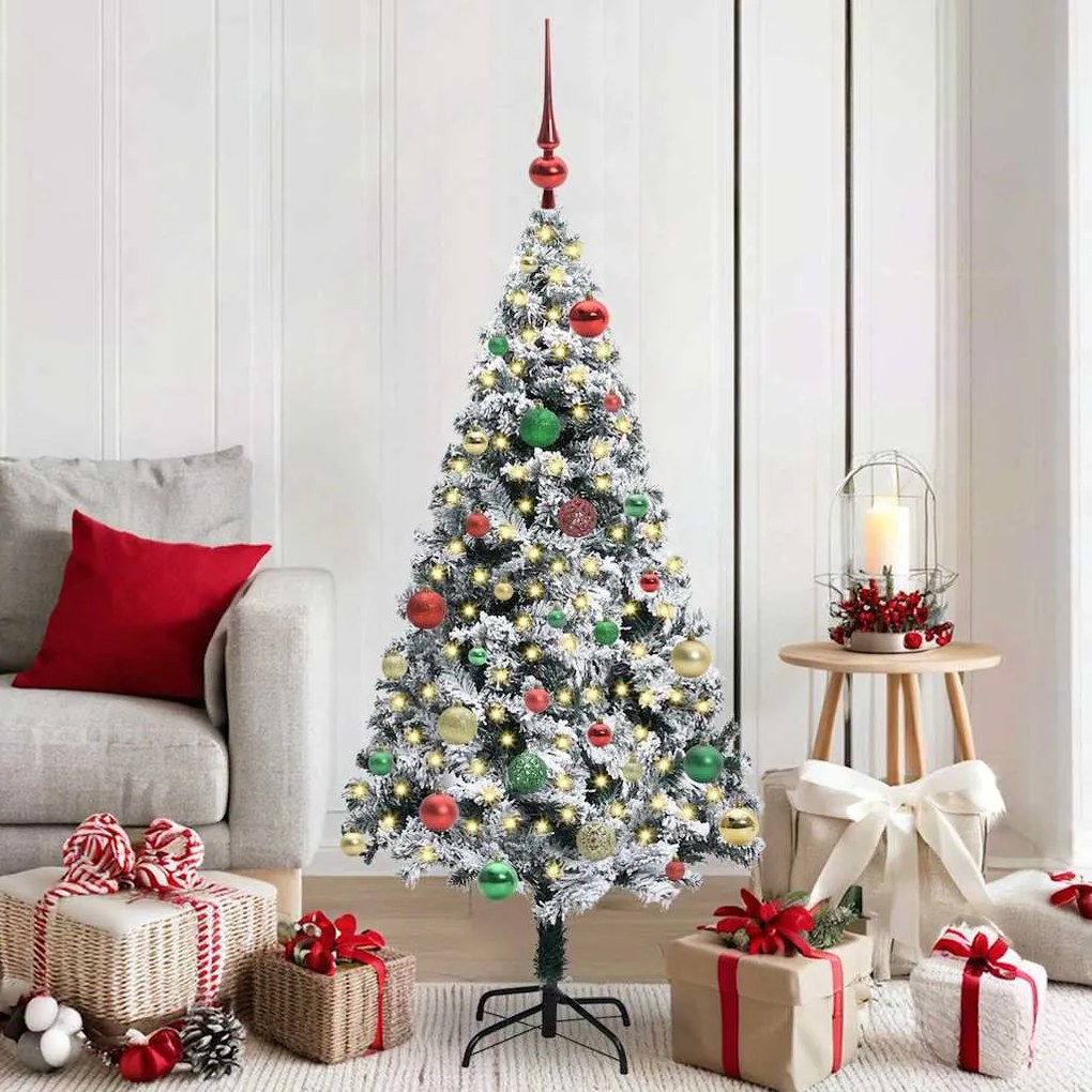 Umělý vánoční stromeček Bílá 150 cm PVC, ocel a plast 3396957