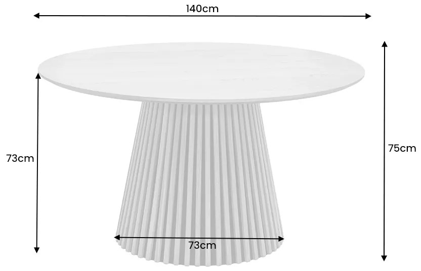 Designový jídelní stůl Wadeline 140 cm přírodní dub