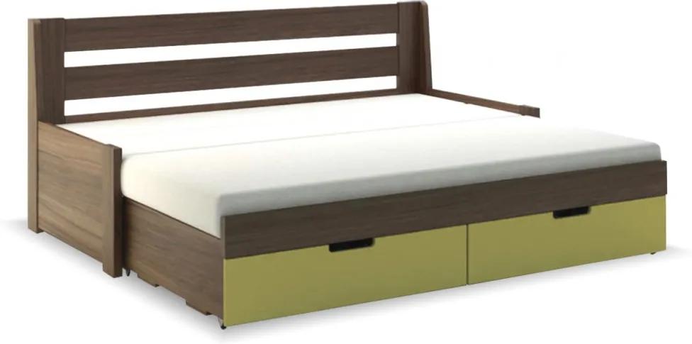 Rozkládací postel s úložným prostorem FLEXI B, lamino MONARC