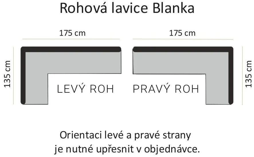 Rohová jídelní lavice BLANKA český výrobek