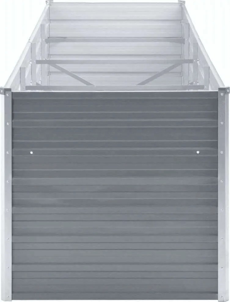 vidaXL Vyvýšený záhon pozinkovaná ocel 320 x 80 x 77 cm [44844] Barva: Šedá