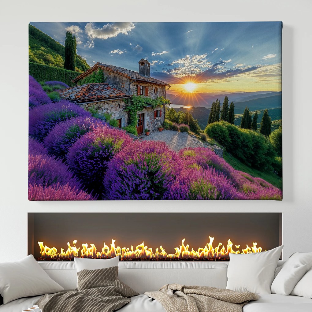 Obraz na plátně - Když levandule v Provence voní FeelHappy.cz Velikost obrazu (šířka x výška): 60 x 40 cm
