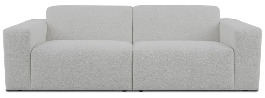 Bílá pohovka z textilie bouclé 228 cm Roxy – Scandic