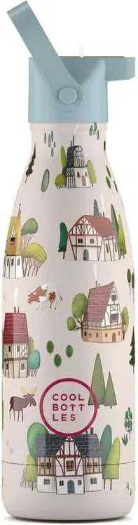 Cool bottles dětská nerezová termolahev kids tudor village třívrstvá 350 ml 3d