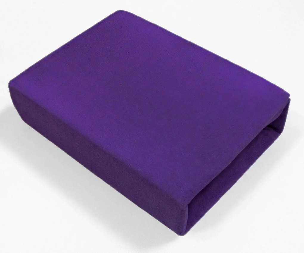 Polášek Froté prostěradlo na vysokou matraci (až 30cm), 160x200cm, na dvoulůžko, tmavě fialové