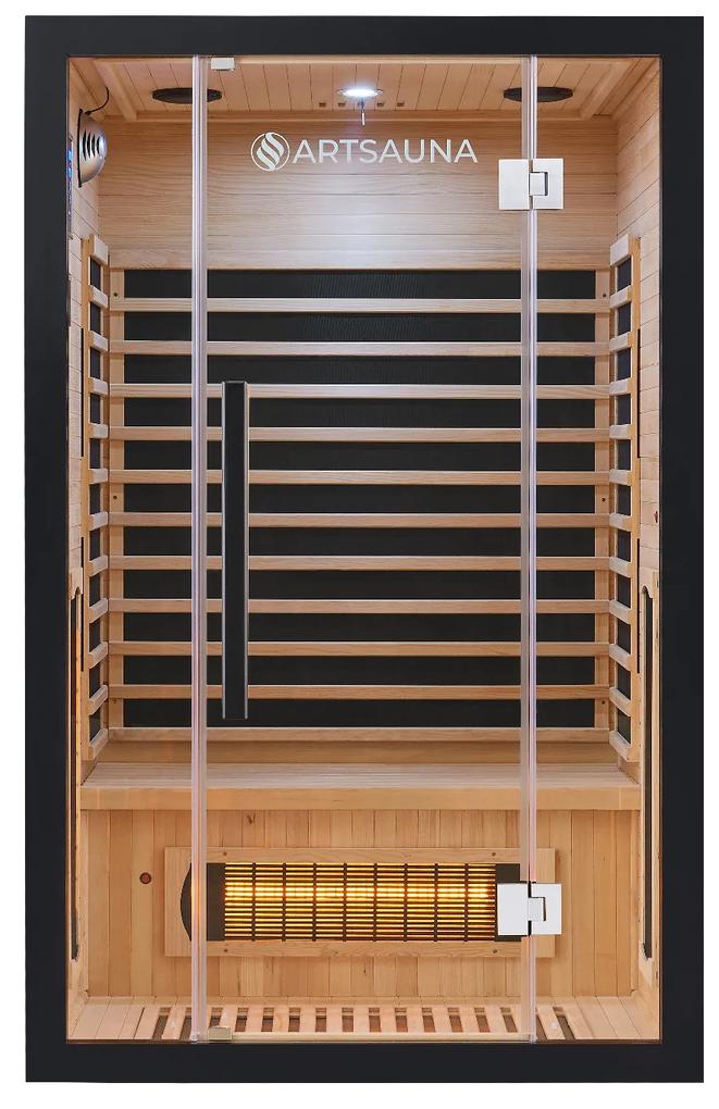 Juskys Infračervená sauna Skara černá s technologií Dual