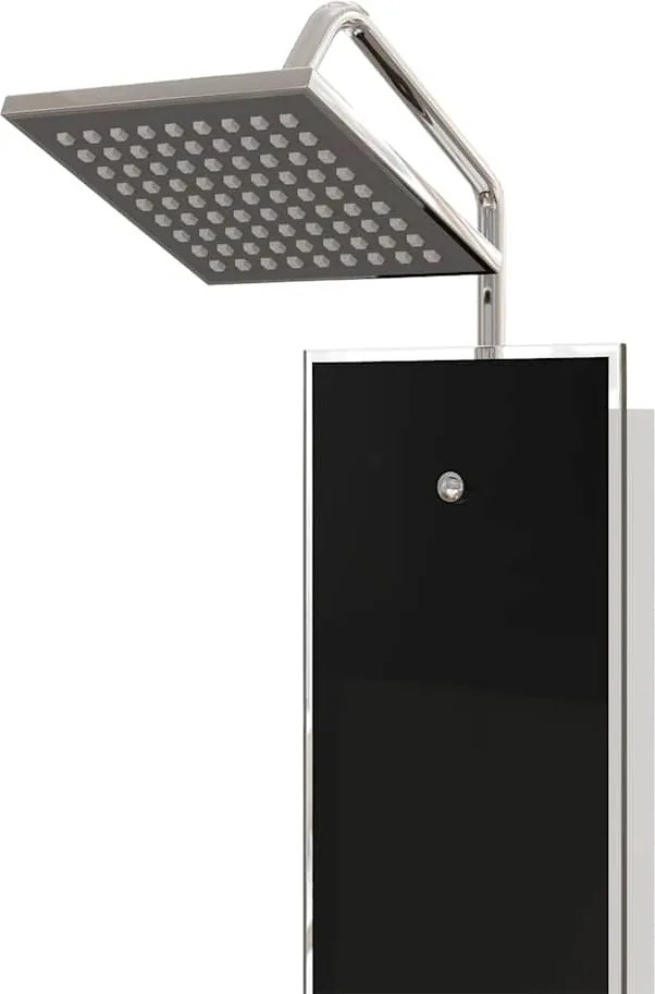 Sprchový panel skleněný 18 x 45,5 x 130 cm černý 151418