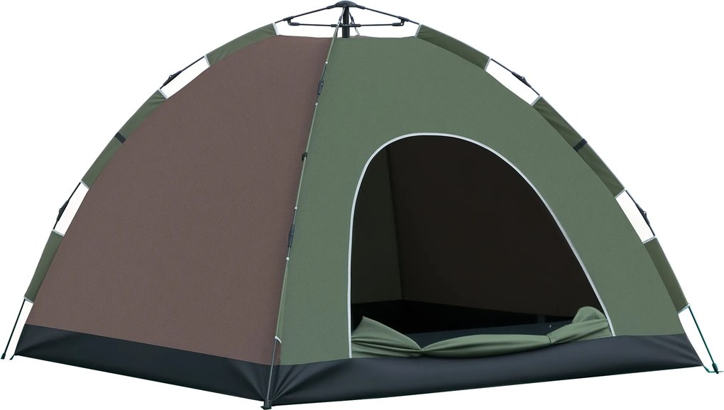 Outsunny Pop-Up Stan pro 4 Osoby, Plážový Stan s Taškou, Háčky na Světlo a Úložnými Kapsami, UV Ochrana, 210x210x135 cm | Aosom
