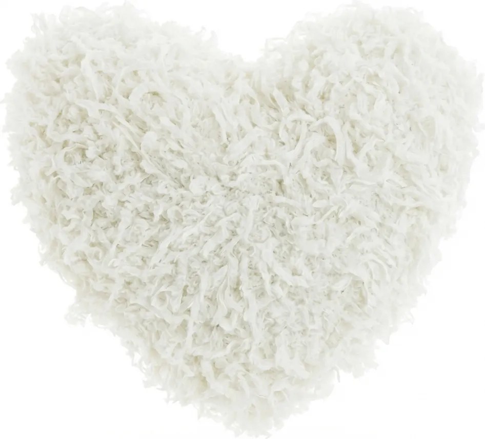 Dekorační polštářek ROMEO HEART 45x45 cm, bílý