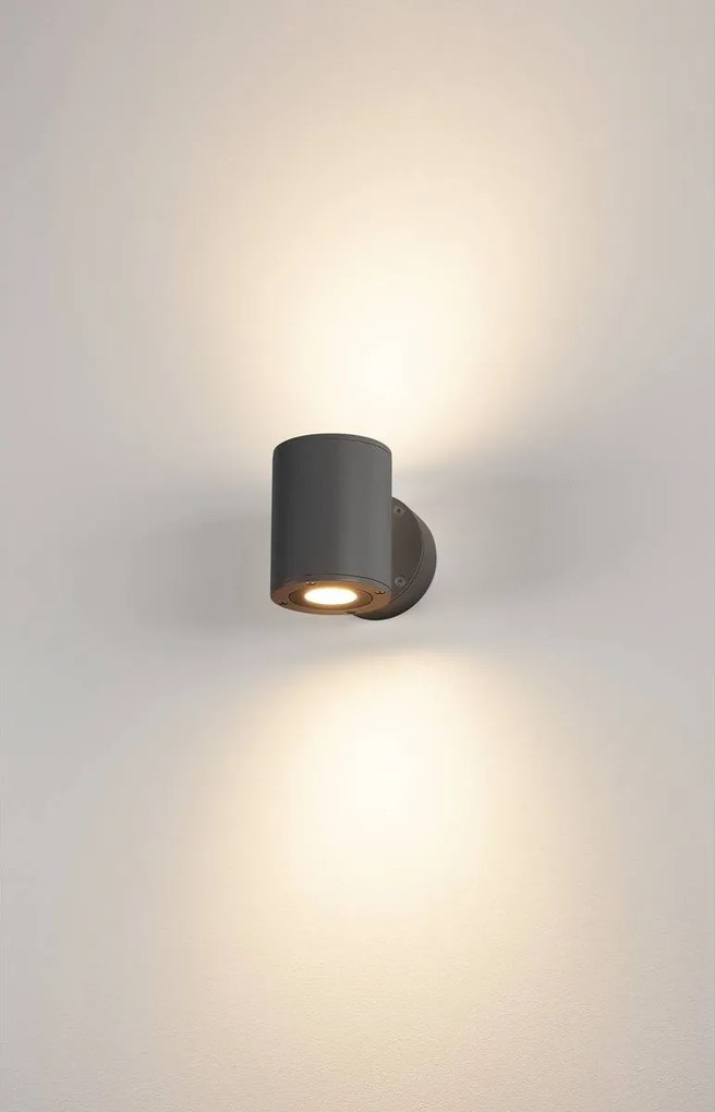 LA 1002018 SITRA Up/Down WL, LED venkovní nástěnné nástavbové svítidlo, antracit, IP44 3000K, 9W - BIG WHITE (SLV)