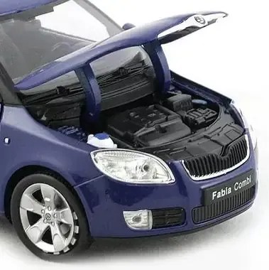 WELLY Model auta Škoda Fabia Combi II (2009) modrá / 1:24 / Kov a plas
