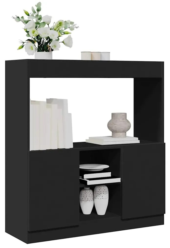 Skříň highboard černá 92 x 33 x 100 cm kompozitní dřevo
