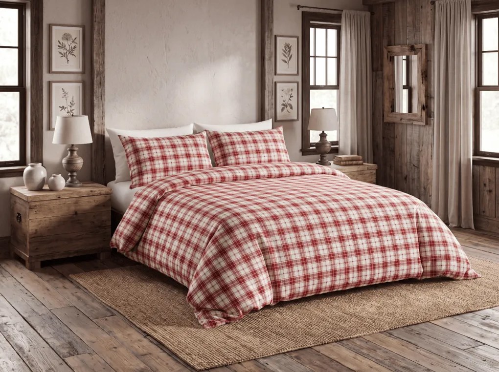 Povlečení z mikrovlákna TARTAN HEART barevné Rozměr povlečení: 70 x 90 cm | 140 x 200 cm