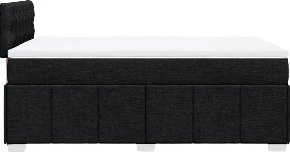 Box spring postel s matrací černá 120x200 cm textil 3289344