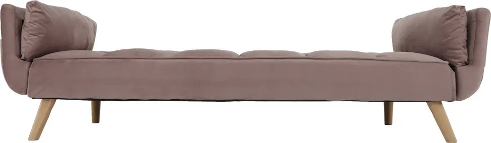 Rozkládací pohovka, starorůžový samet/buk, KAPRERA NEW