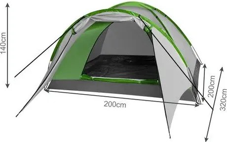 Turistický stan pro 2-4 osoby - Trizand