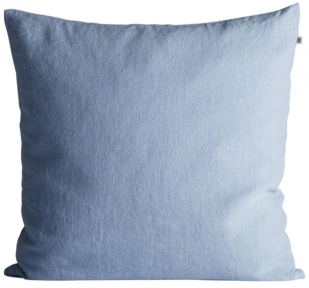 Tine K Home Lněný povlak na polštář Baby Blue 50x50cm, modrá barva, textil