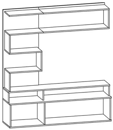 Televizní stěna MARANELO dub april/anderson