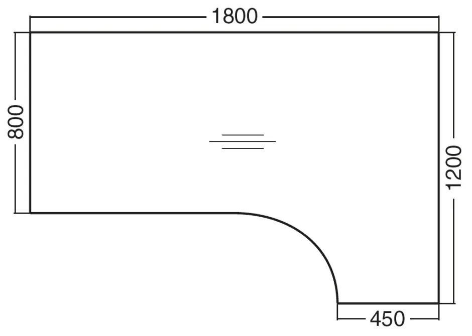 Ergonomický stůl ProOffice B 180 x 120 cm, pravý, bílá