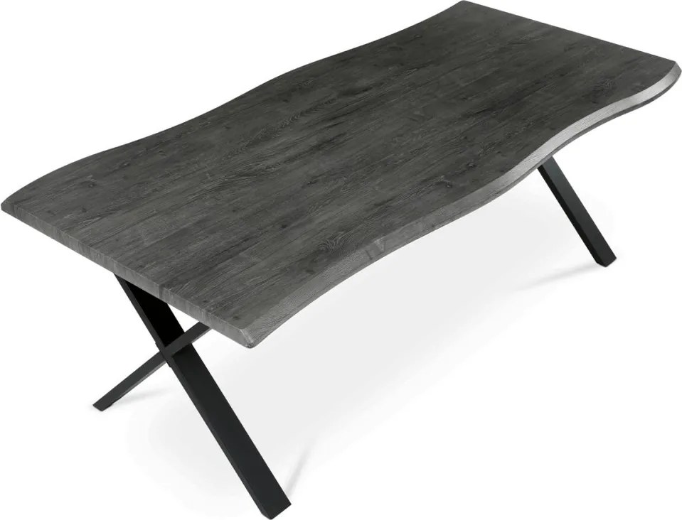 Jídelní stůl HT-F4321 GREY, mdf, šedý dub (210 x 100) cm Šedá