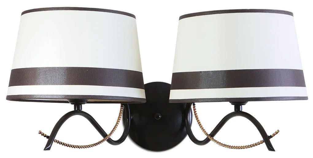 Light for home - Nástěnné světlo 14702 "Susie", 2x60W, E27, černá, zlatá, patina