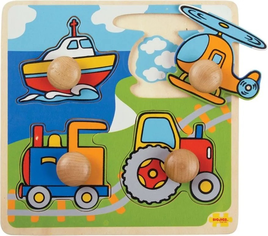 Vkládací puzzle TRANSPORT vícebarevné